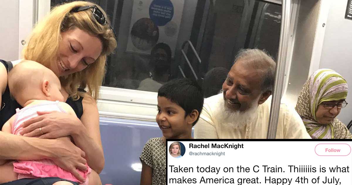 Rachel MacKnight Snaps Viral Photo About America on New York Subway